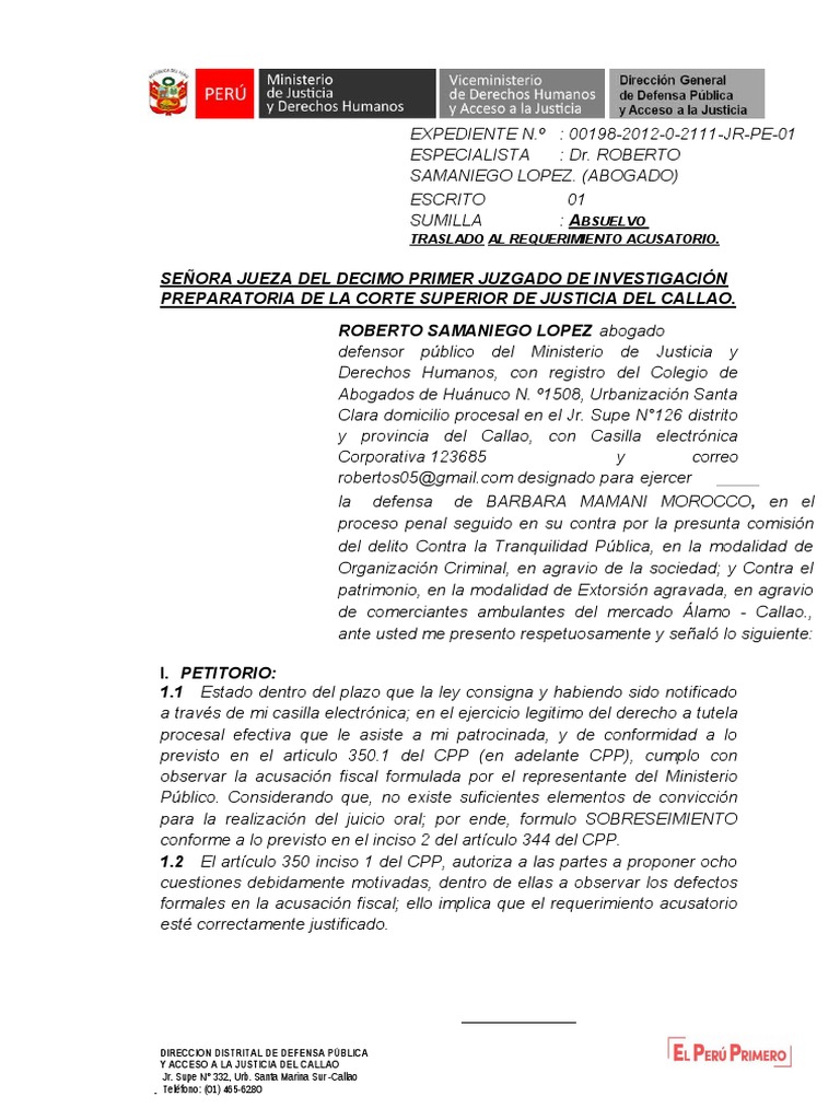 Modelo DPP2 | PDF | Procedimiento Criminal | Justicia