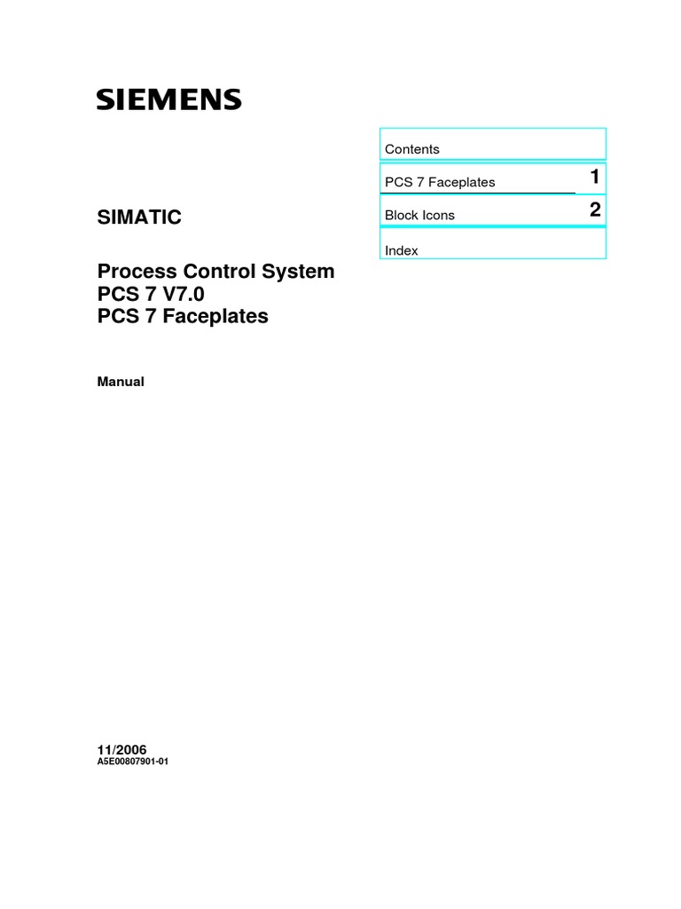 PCS7 Faceplate and Icon Block - V70 | PDF | Icon (Computing) | Process ...