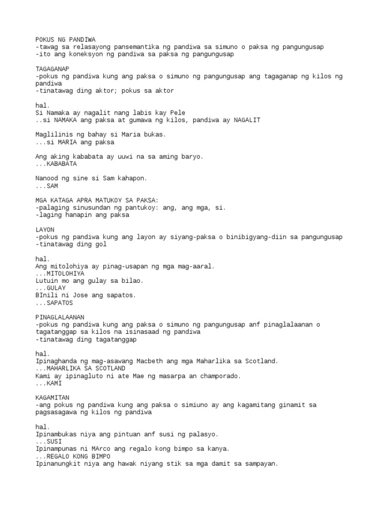 000 Pokus NG Pandiwa | PDF