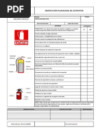 Formato Inspección de Extintores | PDF