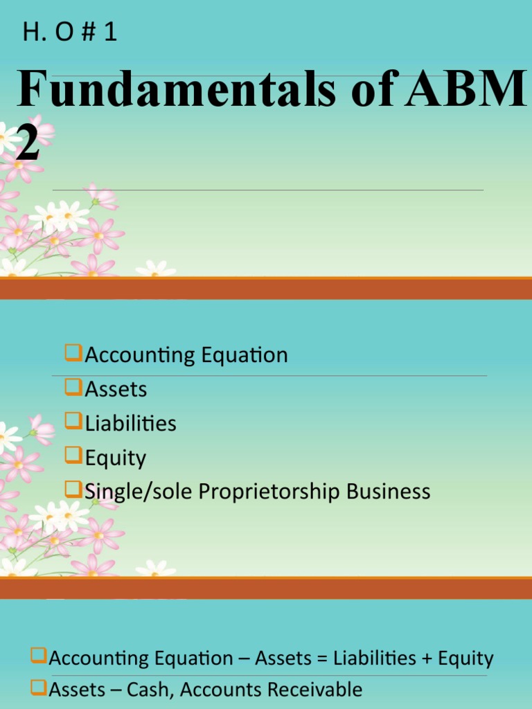1.fundamentals of ABM 2 | PDF | Balance Sheet | Equity (Finance)