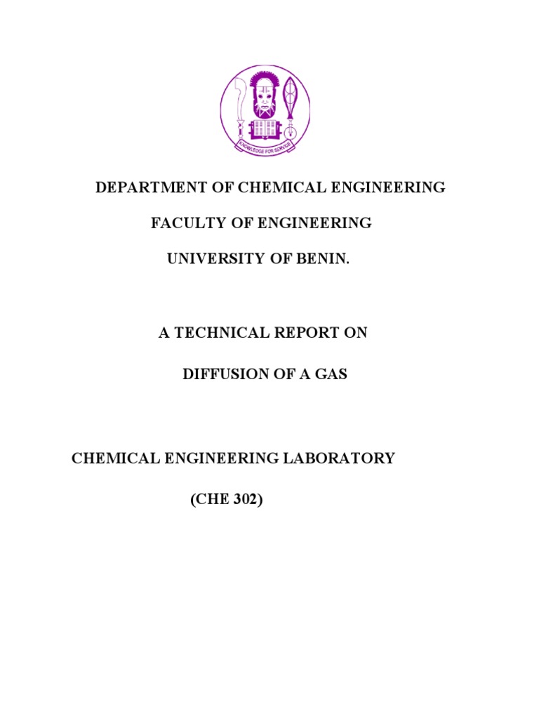 My Diffusion of A Gas Report | PDF | Diffusion | Temperature