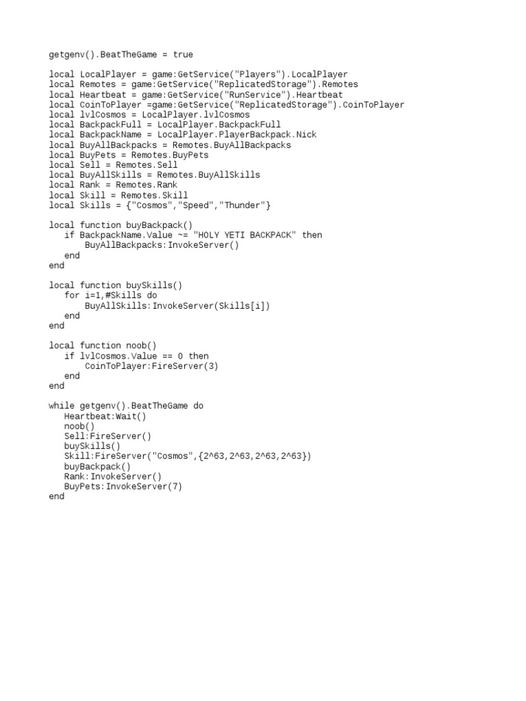 Coins Hero Simulator Beat Game Script - Robloxscripts | PDF