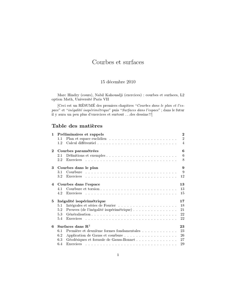 Types de courbes mathématiques | PDF | Courbe | Courbure
