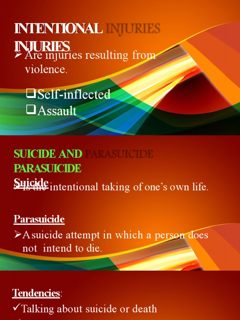 Intentional Injuries: Are Injuries Resulting From Violence | PDF ...