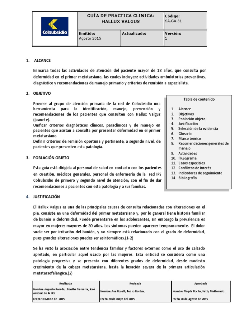 Guía Clínica sobre Hallux Valgus | PDF | Pie | Dedo del pie