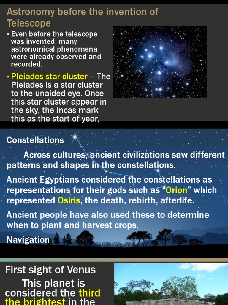 Astronomy Before The Invention of Telescope | PDF | Galileo Galilei ...