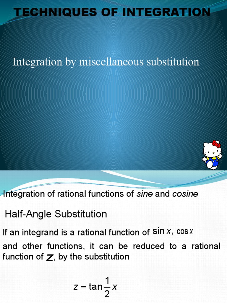 Integration by Miscellaneous Substitution | PDF | Trigonometric ...