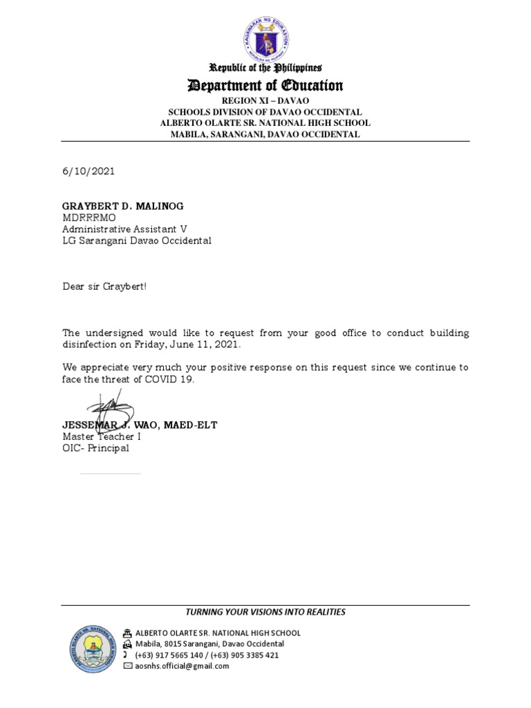 Letter Disinfection | PDF