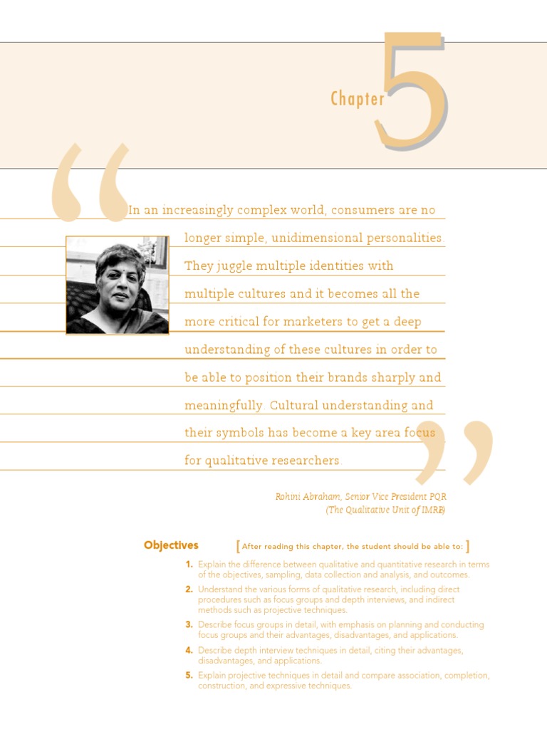 Objectives: Rohini Abraham, Senior Vice President PQR (The Qualitative ...