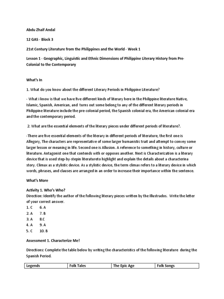 21st Century Week 1n2 | PDF | Epic Poetry | Narrative