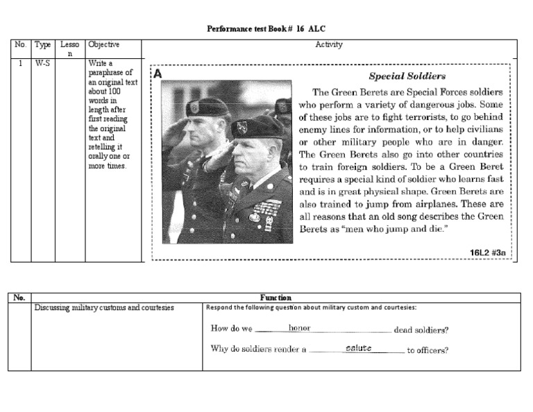 Skills Test Book # 16 ALC | PDF