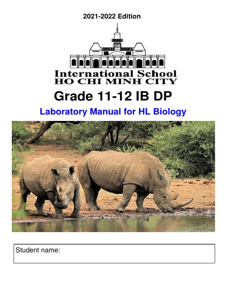 Grade 11-12 IB DP: Laboratory Manual For HL Biology | PDF | Thin Layer ...