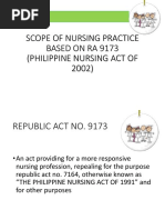Summary of RA 9173 | PDF | Nursing | Health Care