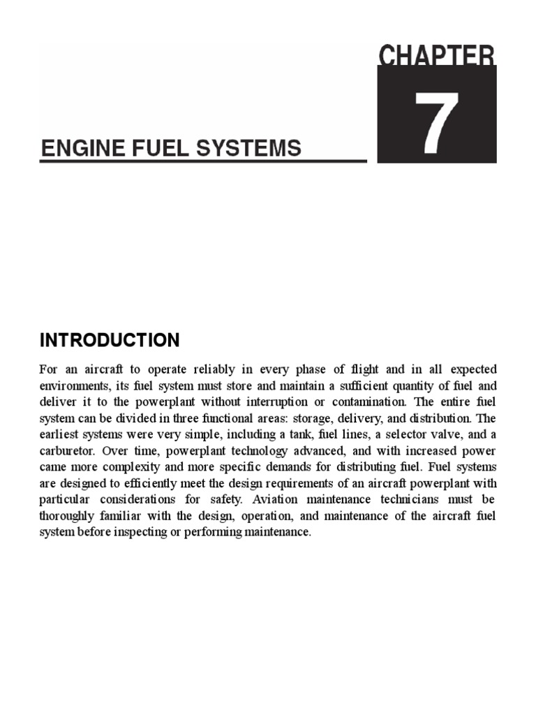 Chapter 7 - Engine Fuel Systems | PDF | Atmosphere Of Earth | Pump