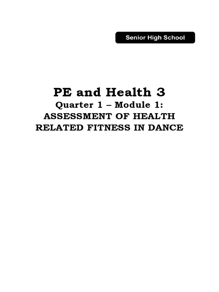 Physical Education and Health 3 Grade 12 Module 1 | PDF | Physical ...