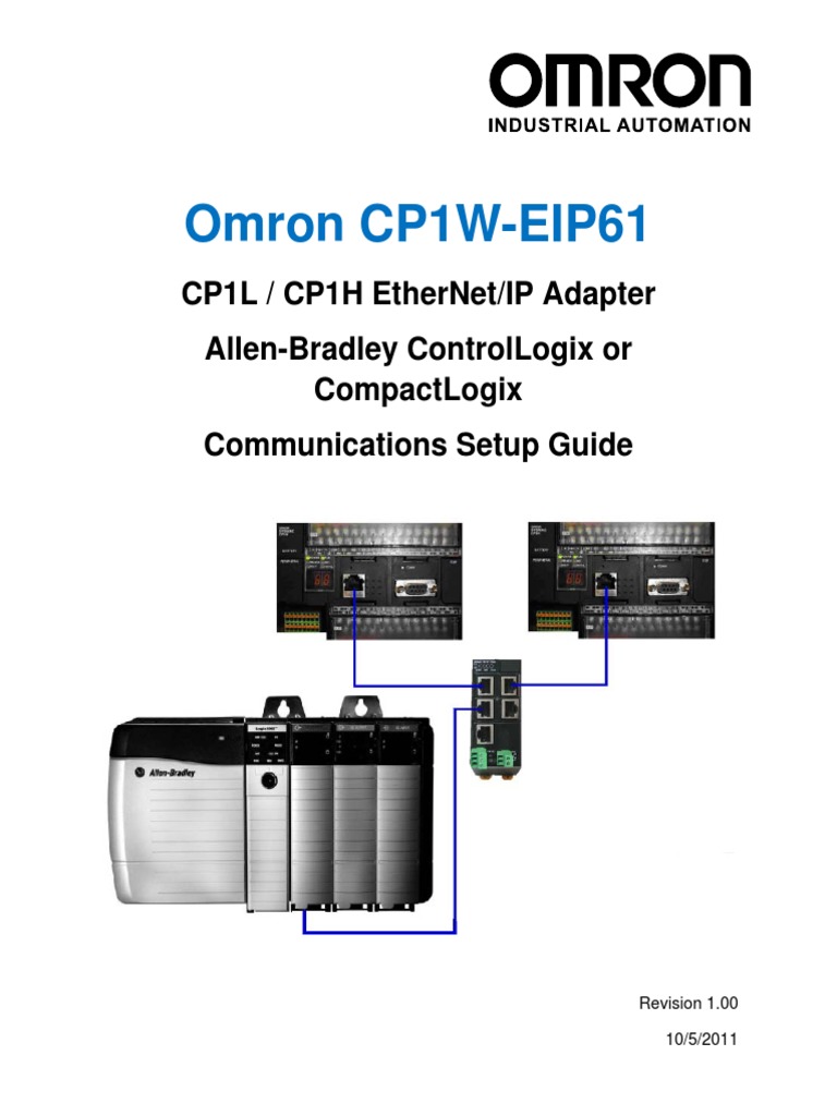 Omron Cp1W-Eip61: Cp1L / Cp1H Ethernet/Ip Adapter Allen-Bradley Controllogix or Compactlogix ...