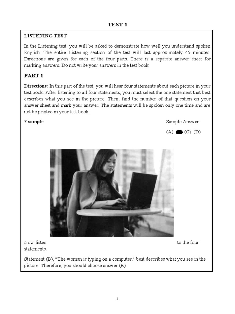 English Test 1 With Answers | PDF | Books | Museum