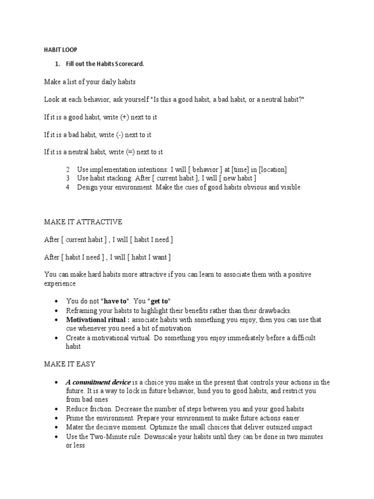 Habit Loop Implementation Guide | PDF | Lifestyle
