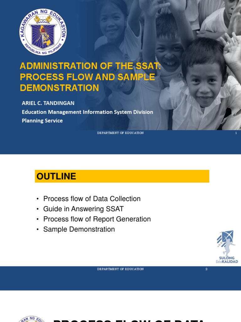 3 Administration of The SSAT Process Flow On Data Collection and Report ...