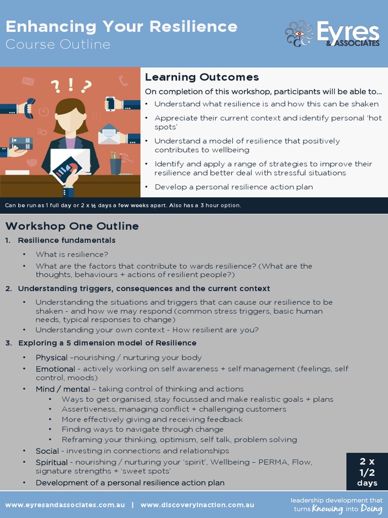 Enhancing Your Resilience: Course Outline | PDF | Psychological ...