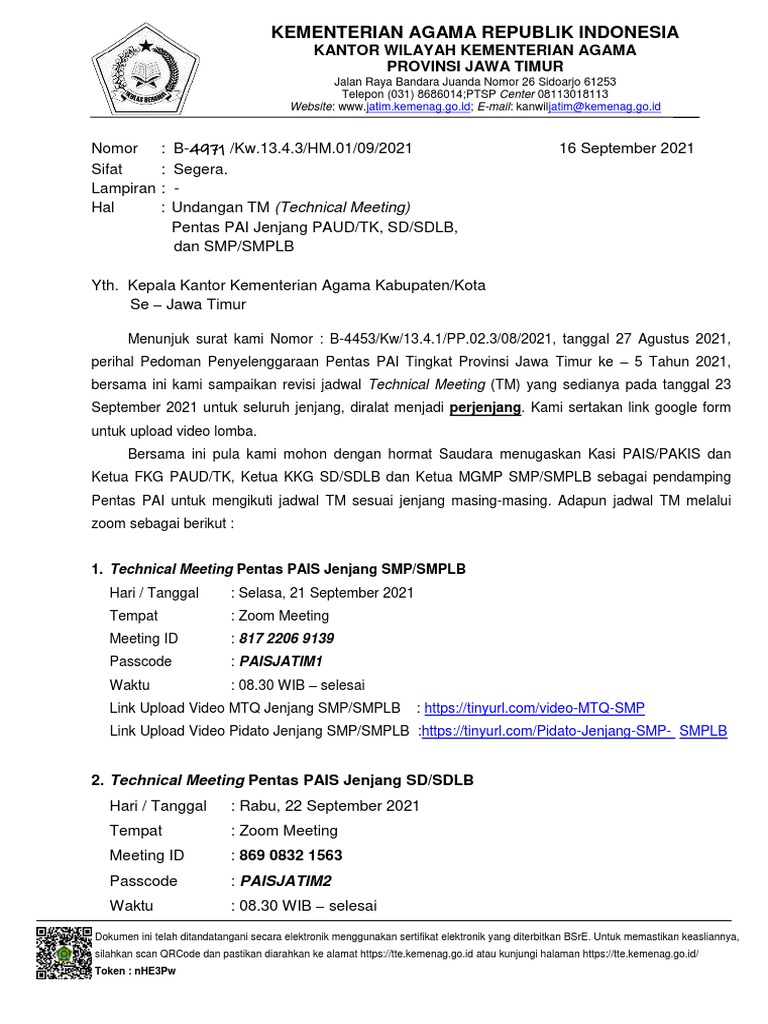 Persiapan Pentas PAI Undangan TM | PDF