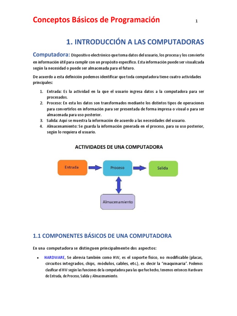 Conceptos Básicos de Programación | PDF | Programación | Programa de ...
