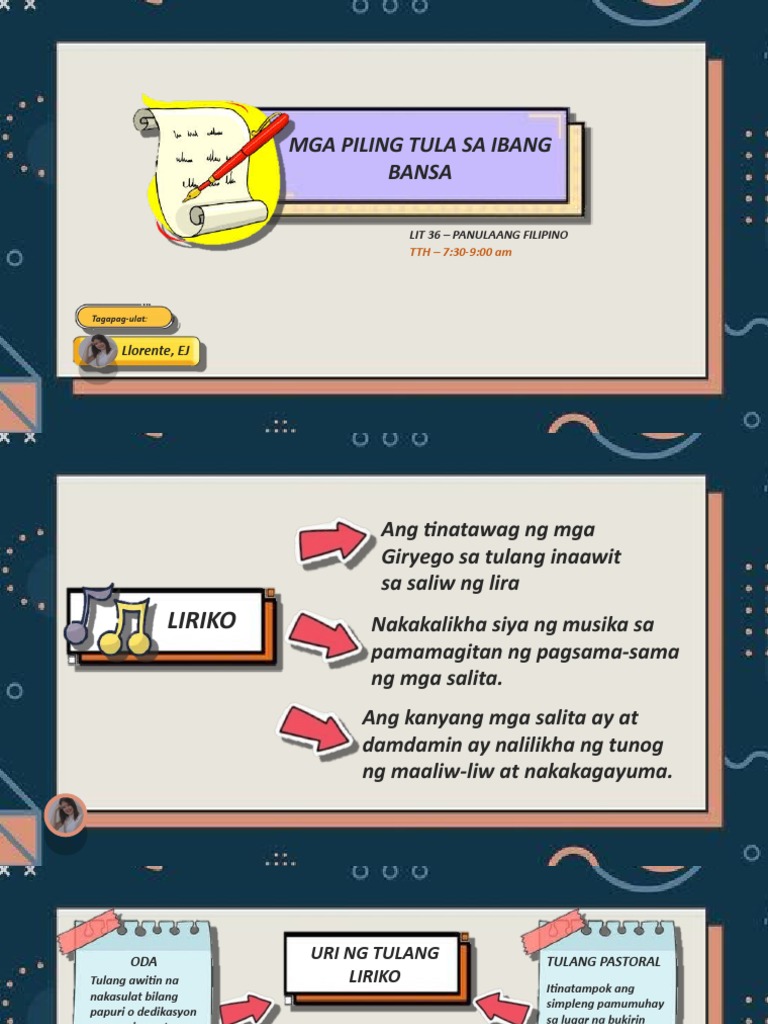 Mga Piling Tula Sa Ibang Bansa | PDF