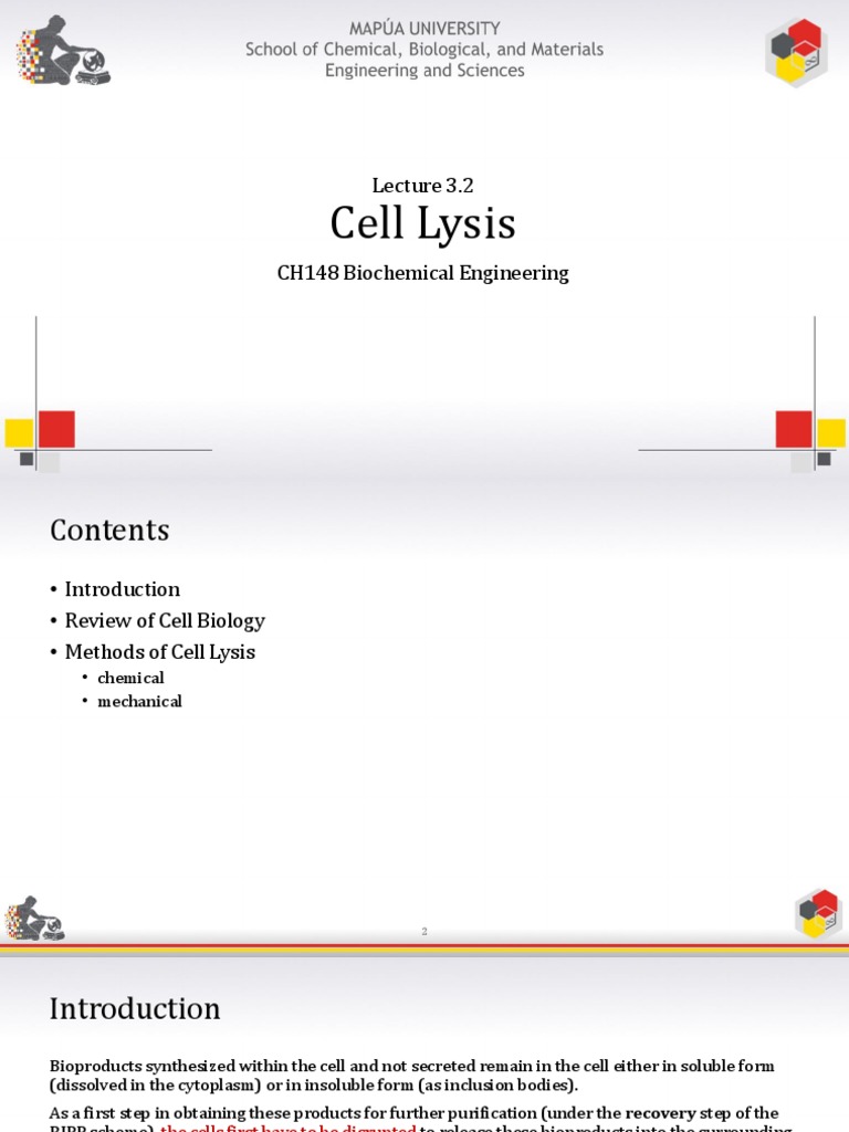 3.2 Cell Lysis | PDF | Osmosis | Lysis