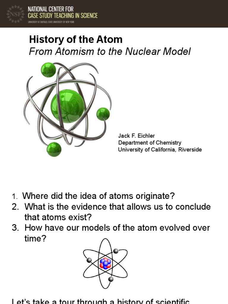 History of The Atom: From Atomism To The Nuclear Model | PDF | Atoms ...
