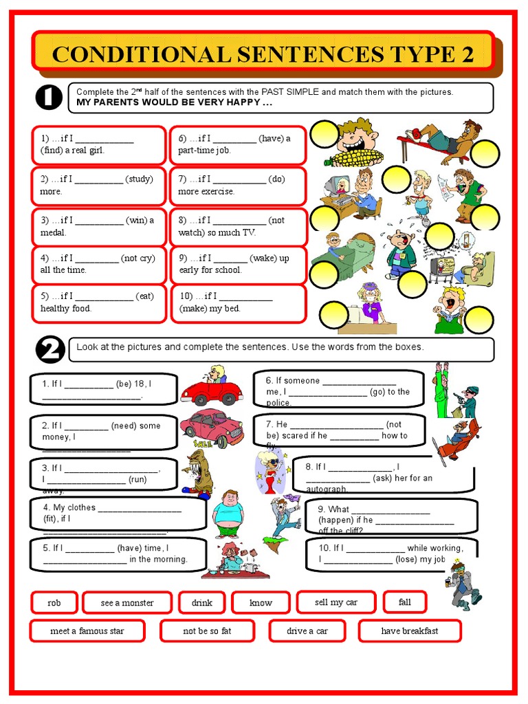 Conditional Sentences Type 2 Fun Activities Games Grammar Drills ...