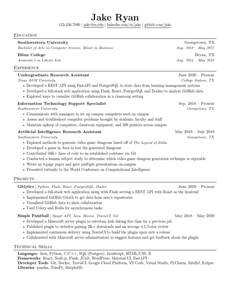 Jake S Resume | PDF | Postgre Sql | Web Application