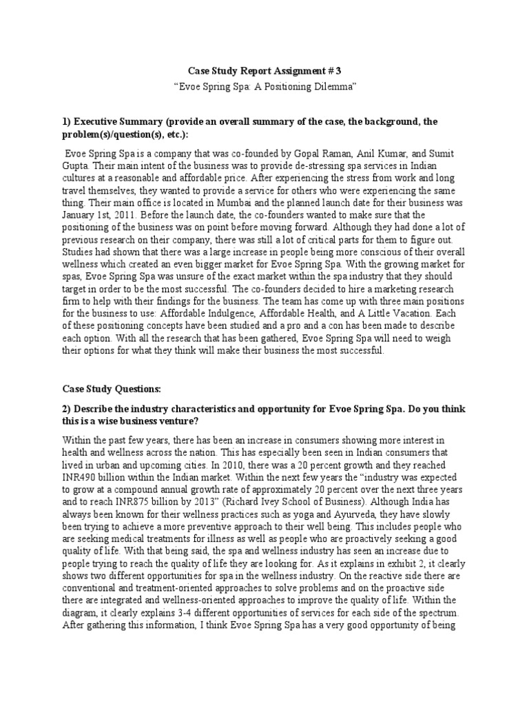 Evoe Spring Spa Halle Hunter | PDF | Spa | Market Segmentation