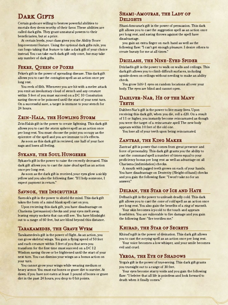 Dark Gifts | PDF
