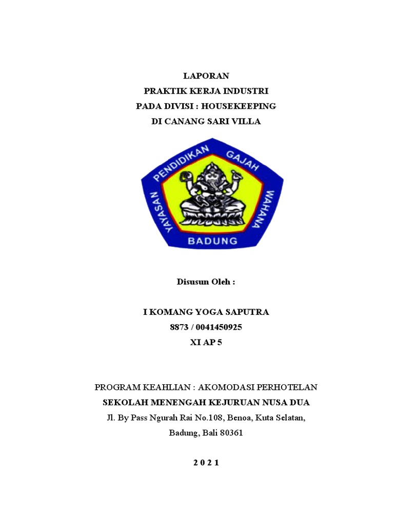 Format Penulisan LAPORAN Prakerin 2021 | PDF