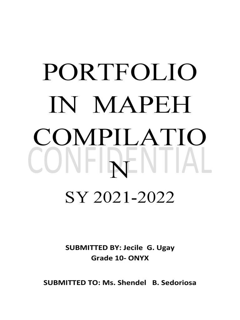MAPEH Portfolio Compilation 2021-2022 | PDF | Foreign Language Studies