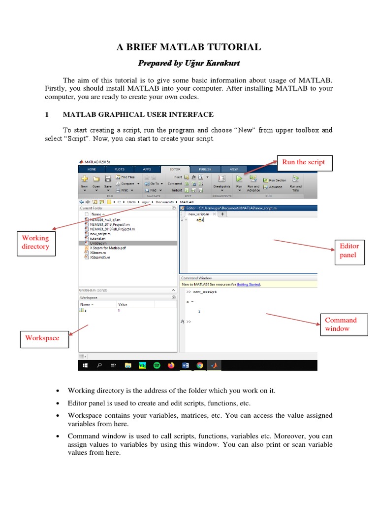 12.MATLAB Tutorial | PDF | Matrix (Mathematics) | Control Flow