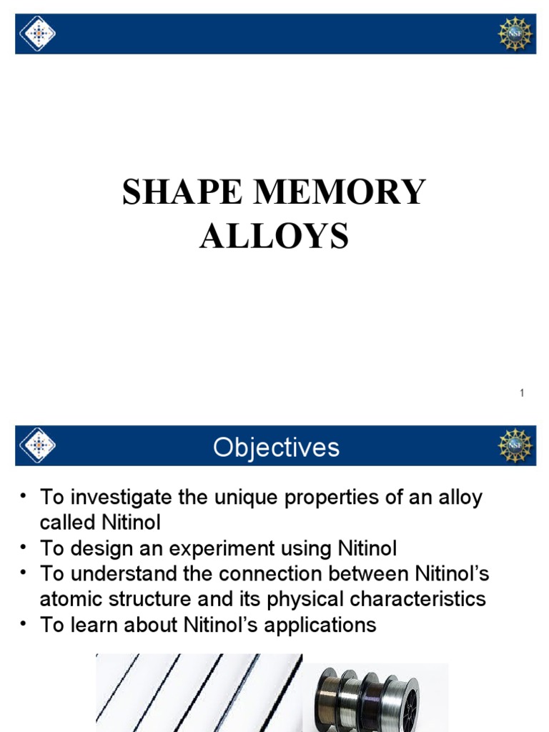 Shape Memory Alloys | PDF | Shape Memory Alloy | Materials