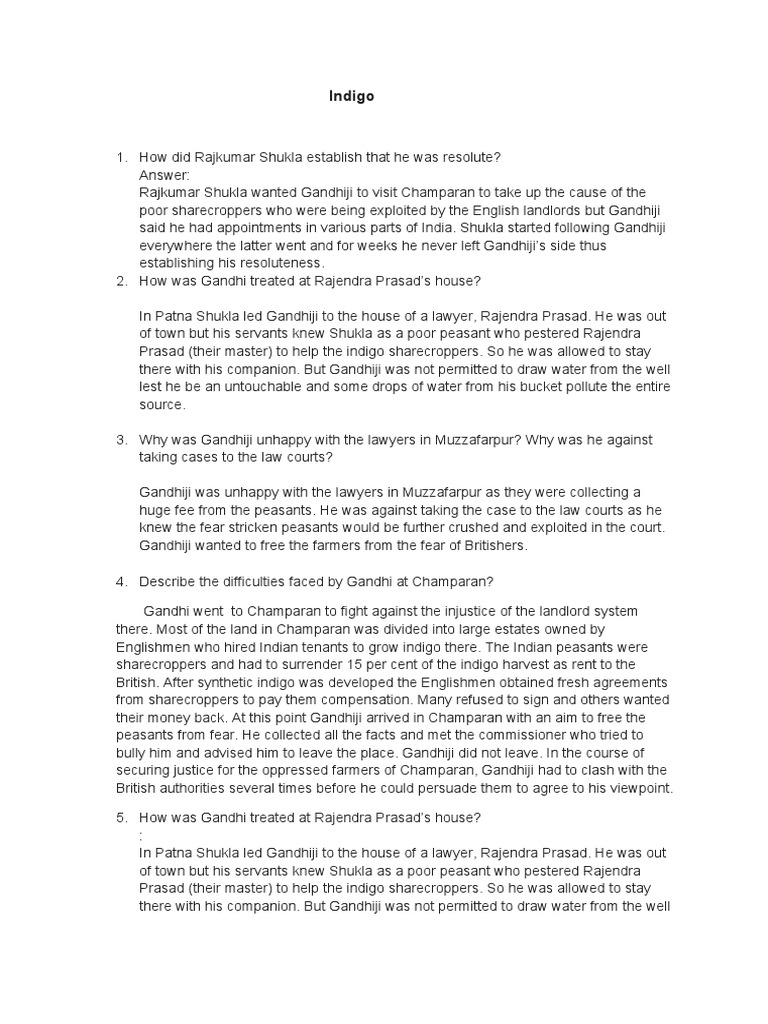 Indigo | PDF | Mahatma Gandhi