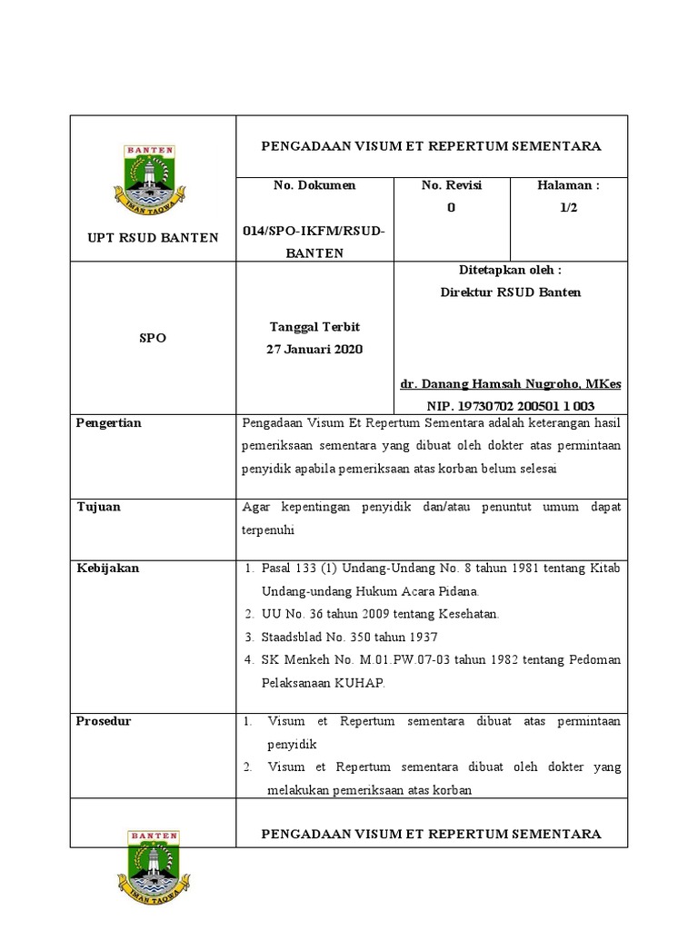 Contoh Surat Permintaan Visum Polisi | PDF | Sains & Matematika