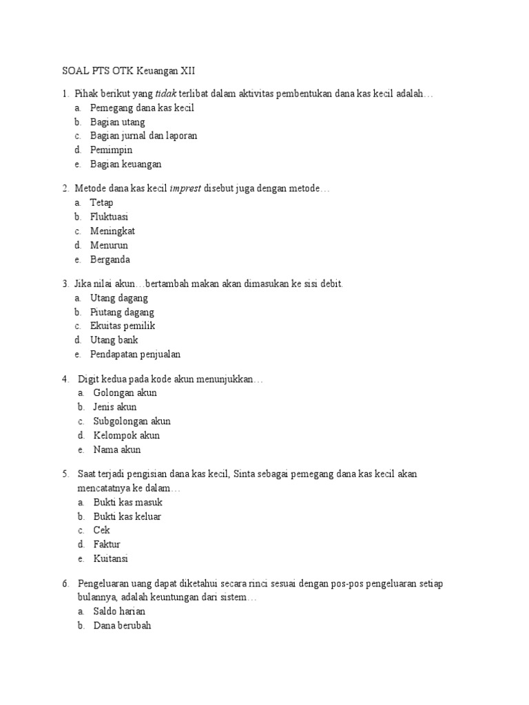 OPTIMASI SOAL PTS | PDF