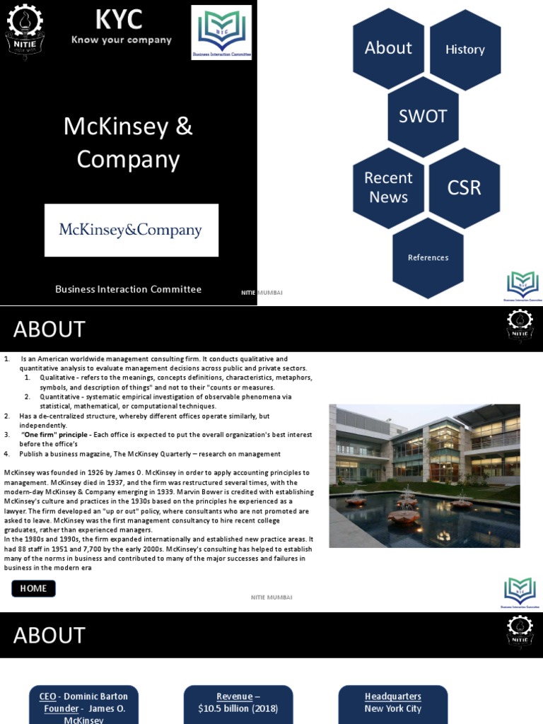 Mckinsey & Company: About | PDF | Mc Kinsey & Company | Quantitative ...
