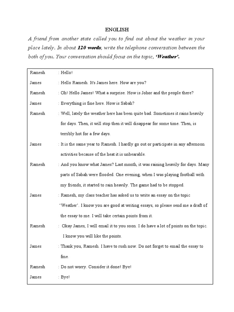 Writing Form 1 | PDF