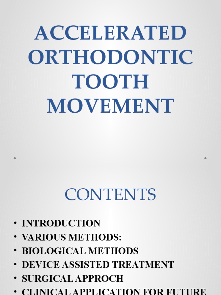 Accelerated Orthodontic Tooth Movement | Download Free PDF | Bone | Medical Specialties