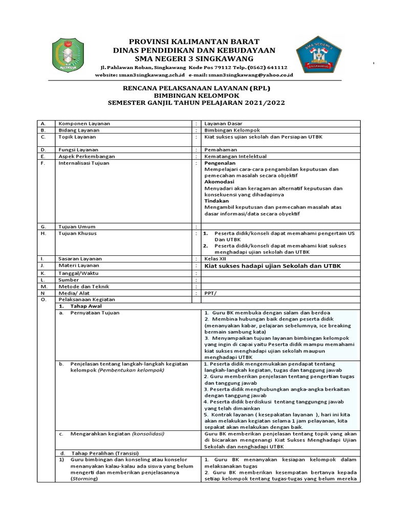 RPL Bimbingan Kelompok | PDF