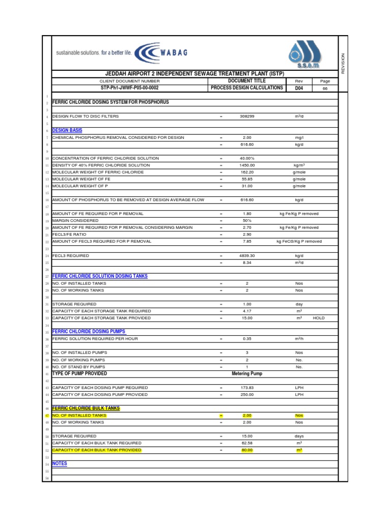 Bulk Ferric Chloride Tank | PDF | Iron | Physical Sciences