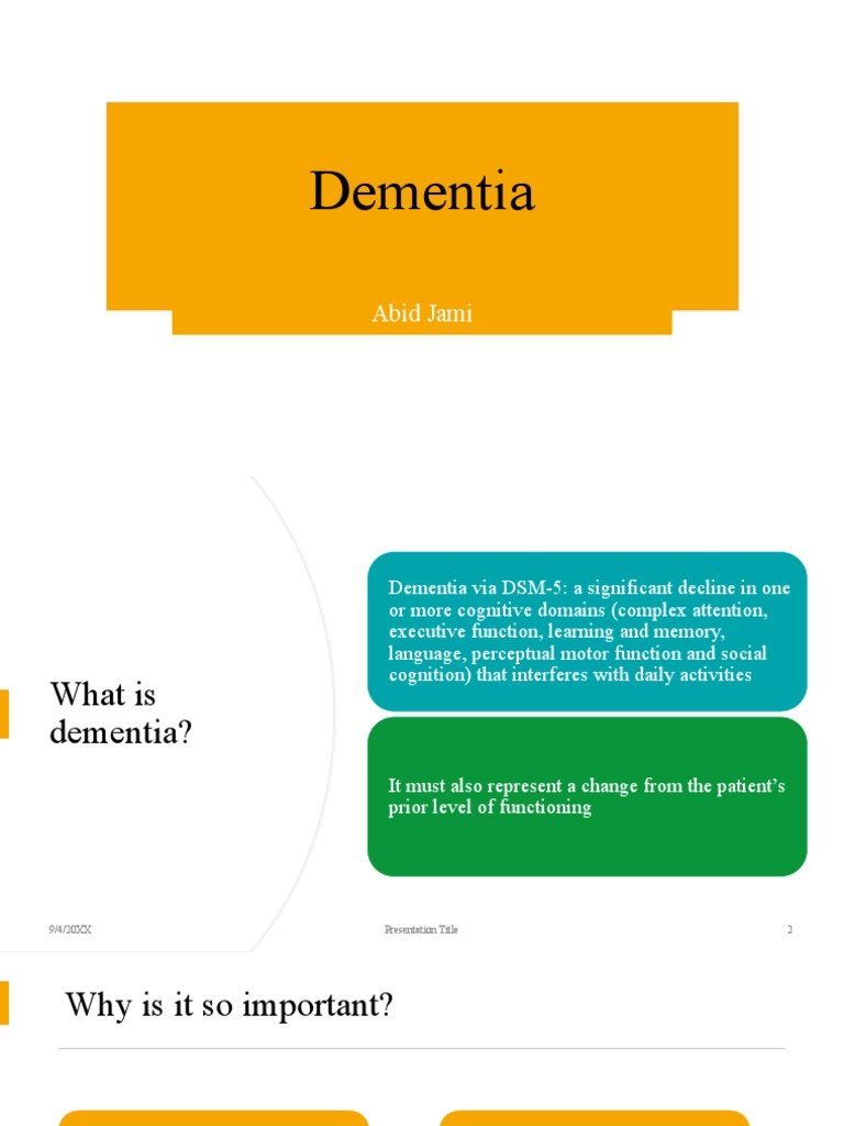 Dementia Diagnosis for PCPs | PDF | Dementia | Cognition