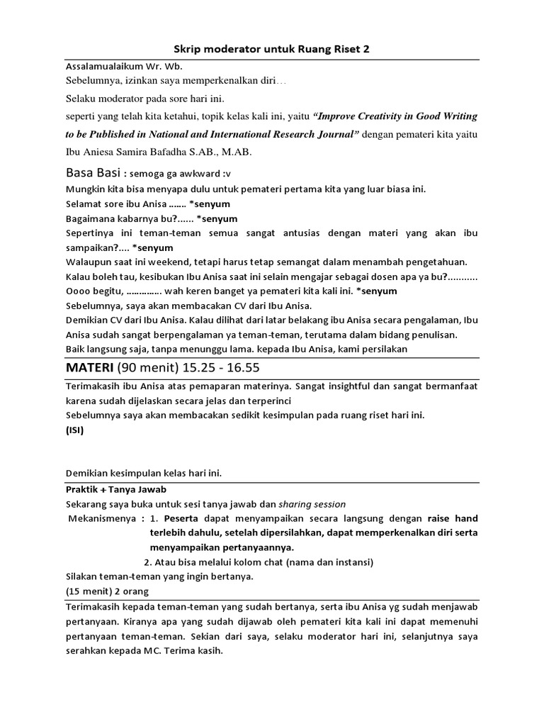 Skrip Moderator Untuk Katalis T | PDF