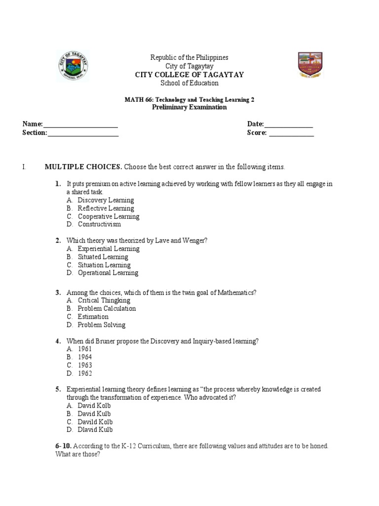 Name: - Date: - Section: - Score | PDF