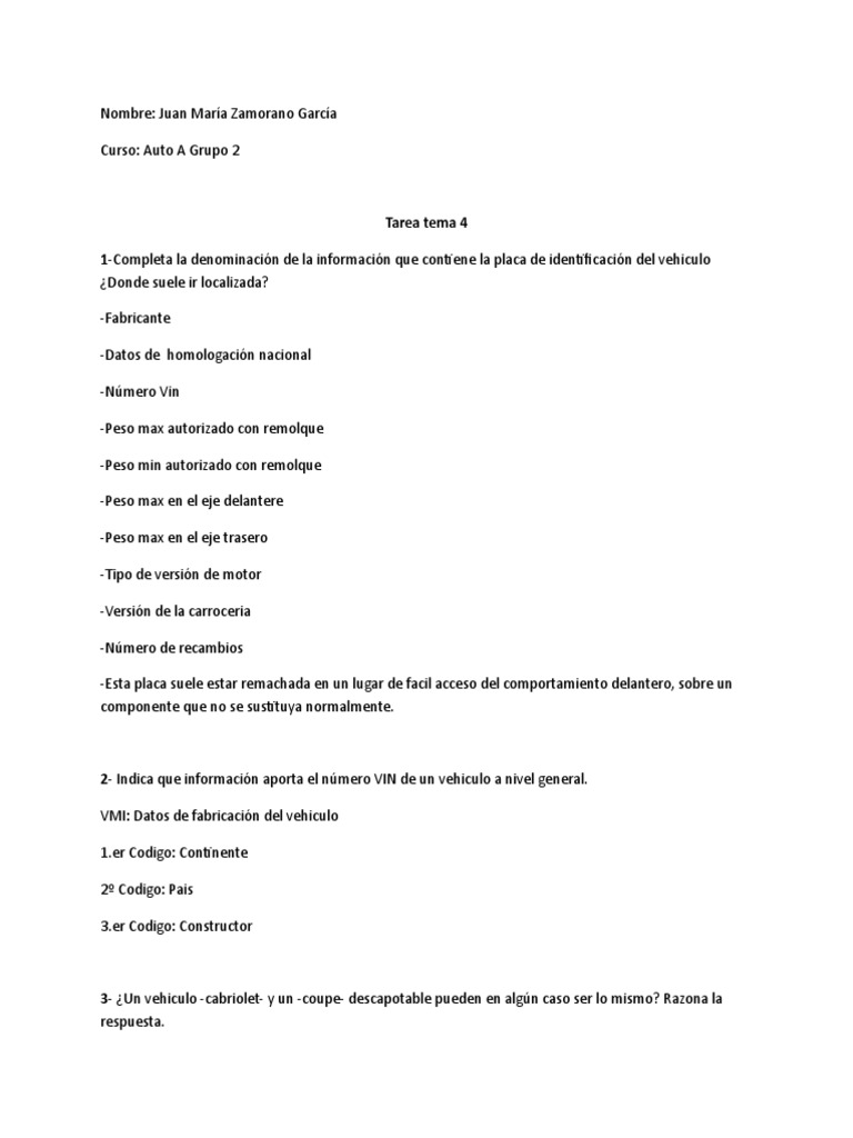 Tarea t4 Carroceria | PDF | Vehículos con tracción trasera | Transporte privado